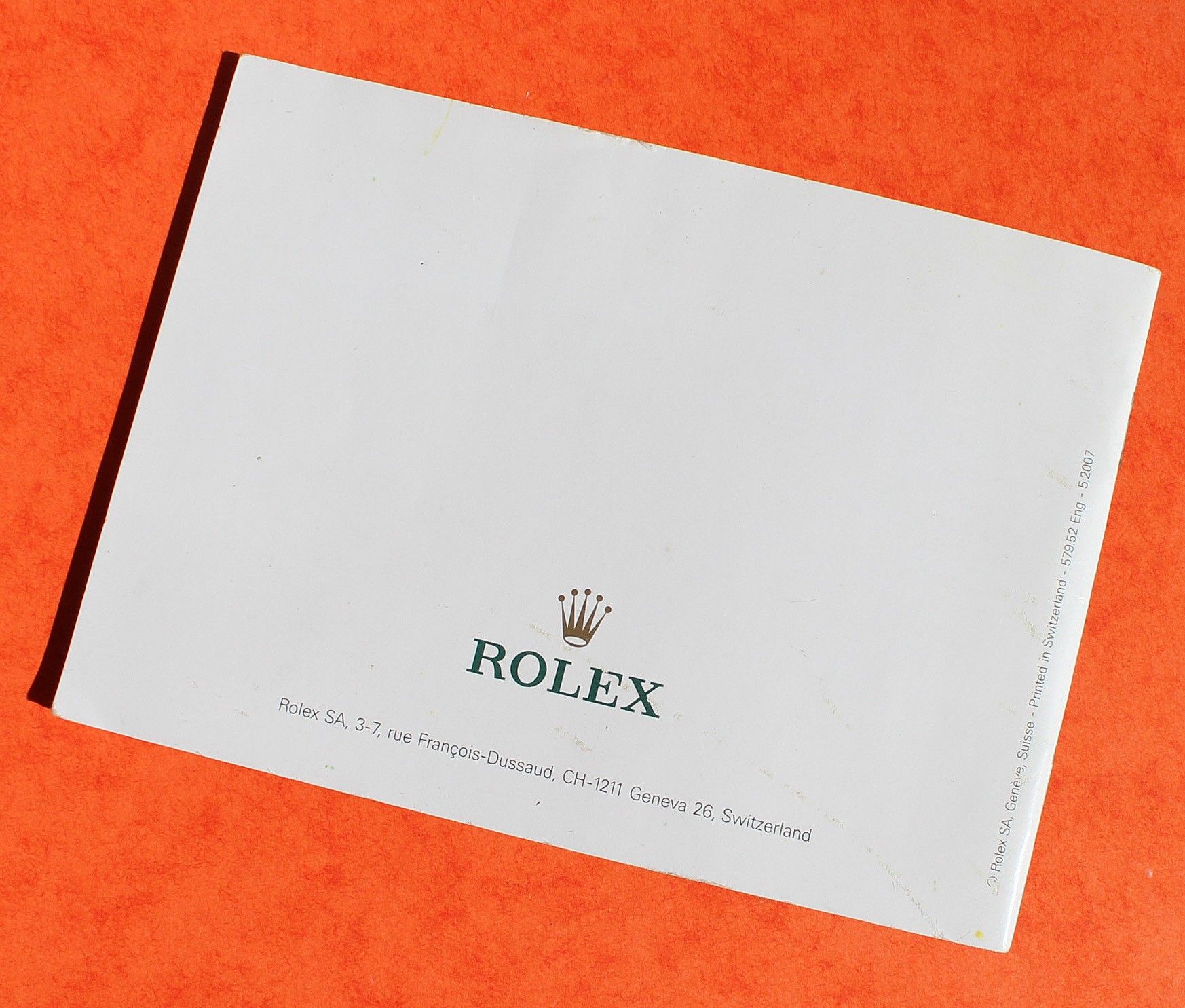 ROLEX 2007 ENGLISH GENUINE OYSTER WATCHES BOOKLET BROCHURE PAMPHLET ...