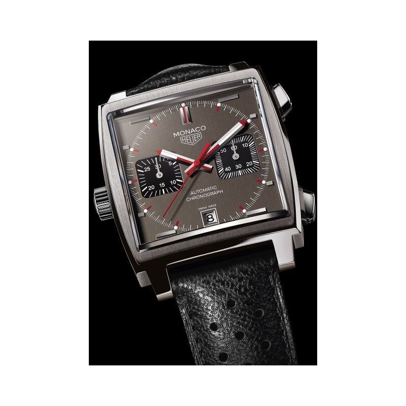 TAG Heuer Factory Monaco & Silverstone watches Black Calf Strap band ...