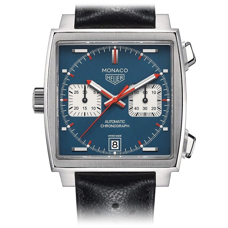 TAG Heuer Factory Monaco & Silverstone watches Black Calf Strap band ...