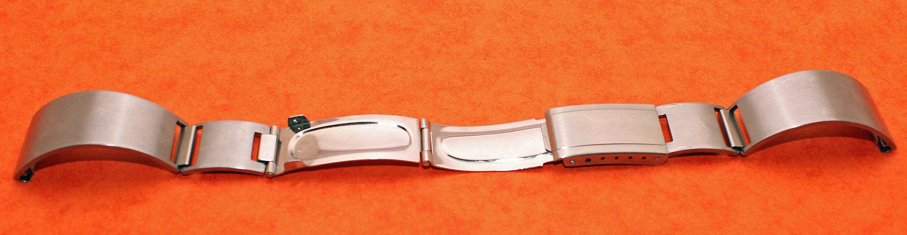VINTAGE MOTORCYCLE Olongapo WATCH CURVED STAINLESS STEEL BRACELET 20mm ...