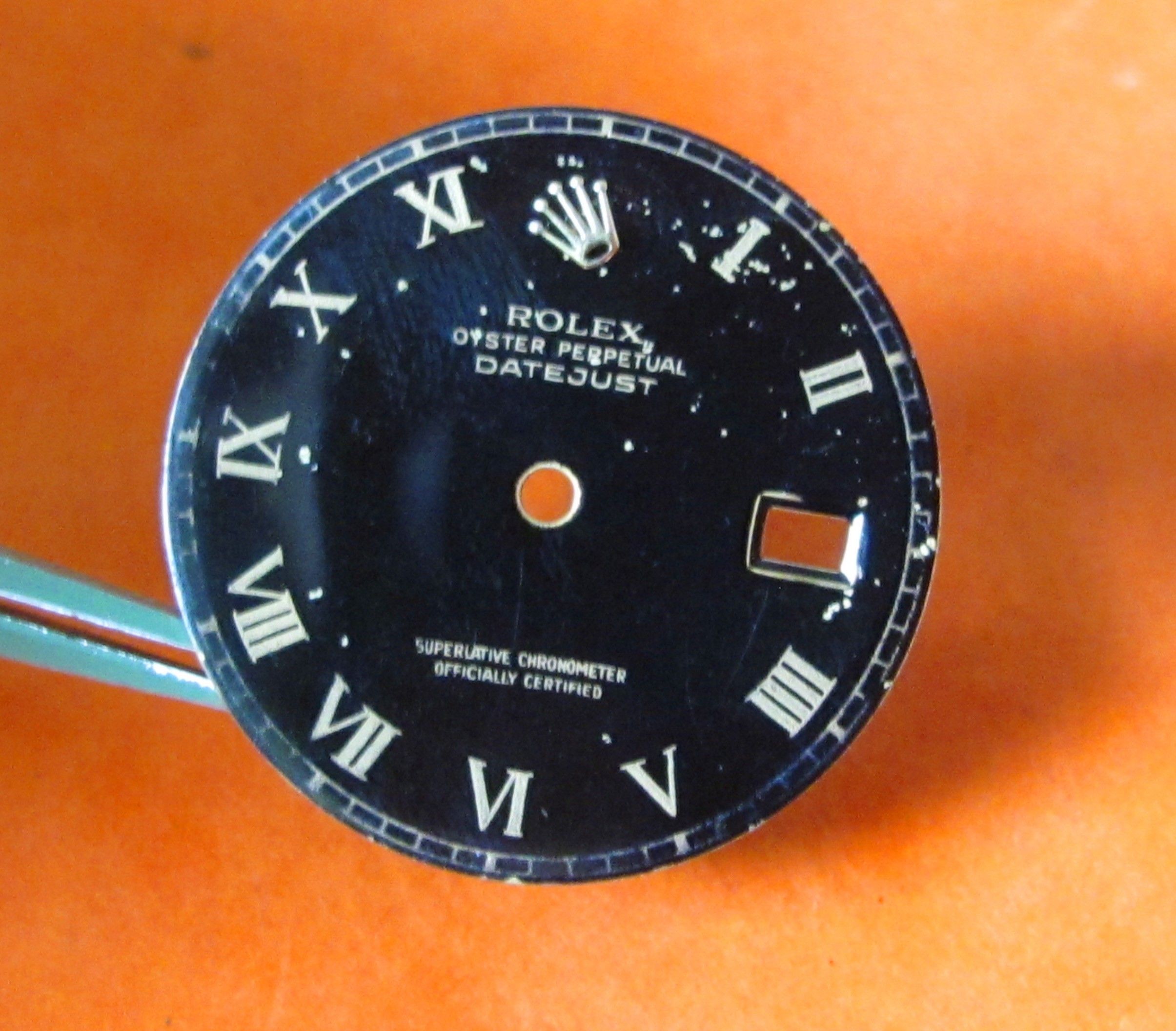 Rolex Men's Datejust Stainless Steel Black Roman Dial