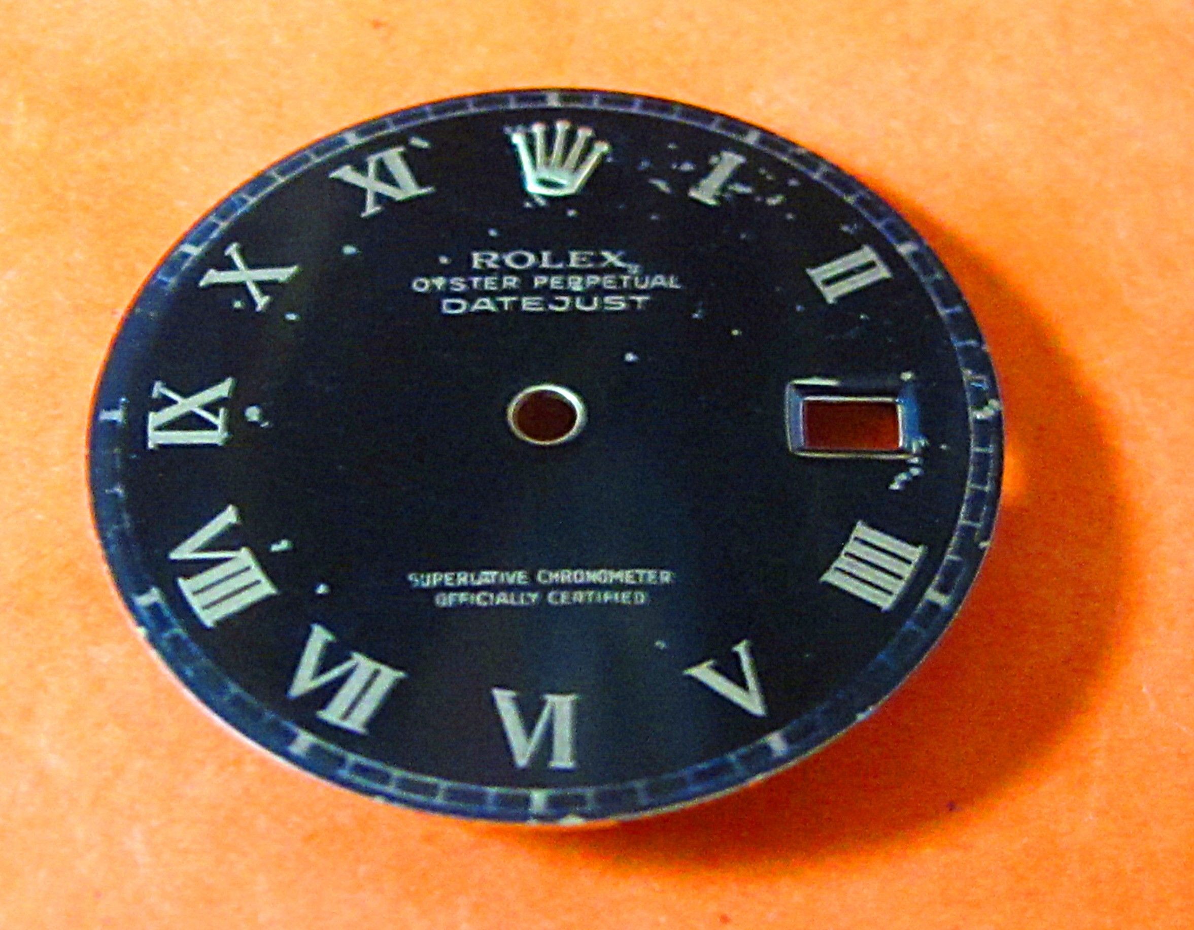 Rolex Men's Datejust Stainless Steel Black Roman Dial