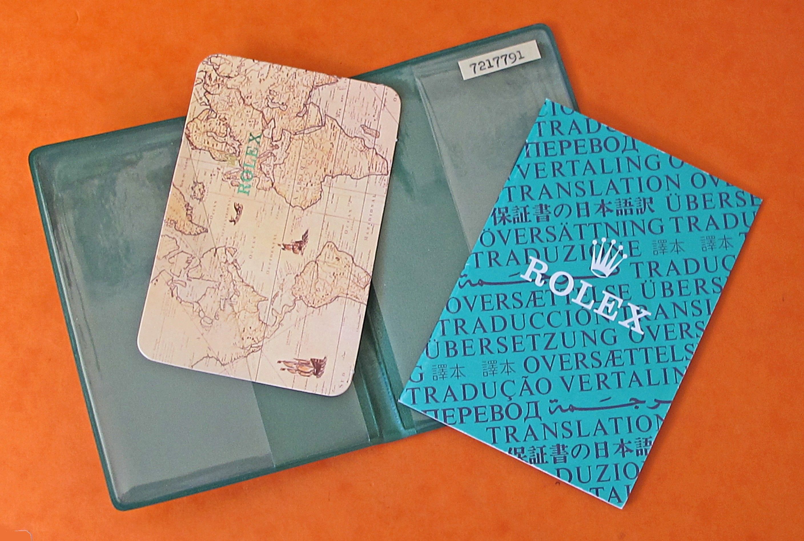 ROLEX Circa 1982-1983 Vintage Green Leather Business Card Wallet ...