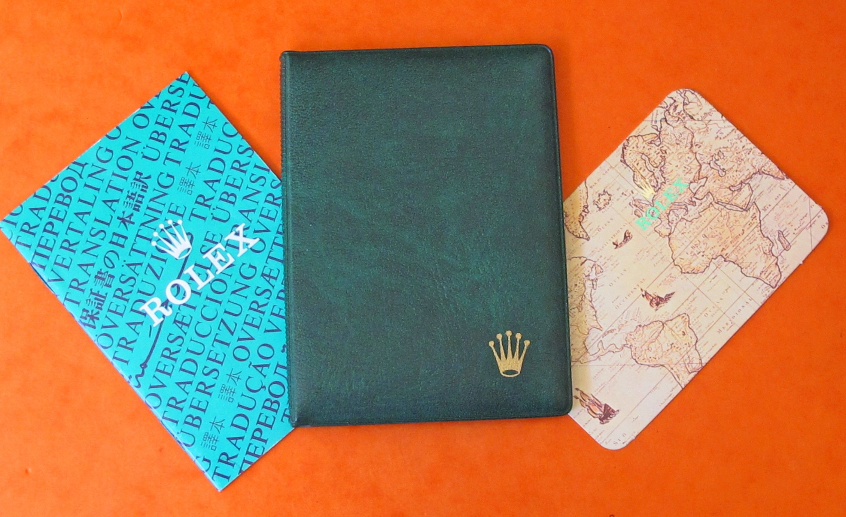 ROLEX Circa 1982-1983 Vintage Green Leather Business Card Wallet ...