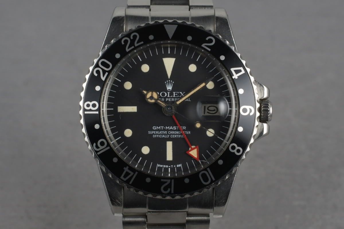 Rolex 60's rare N.O.S Tritium 24h Hand ALL RED, GMT MASTER vintages ...