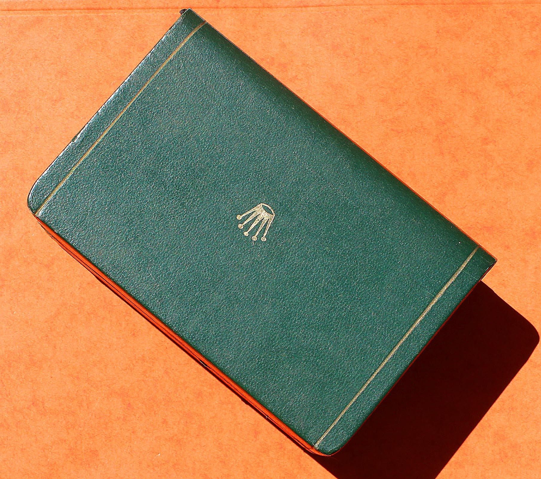 Vintage 60's Rectangle Rolex Green Coffin Box Leatherette Oyster ...