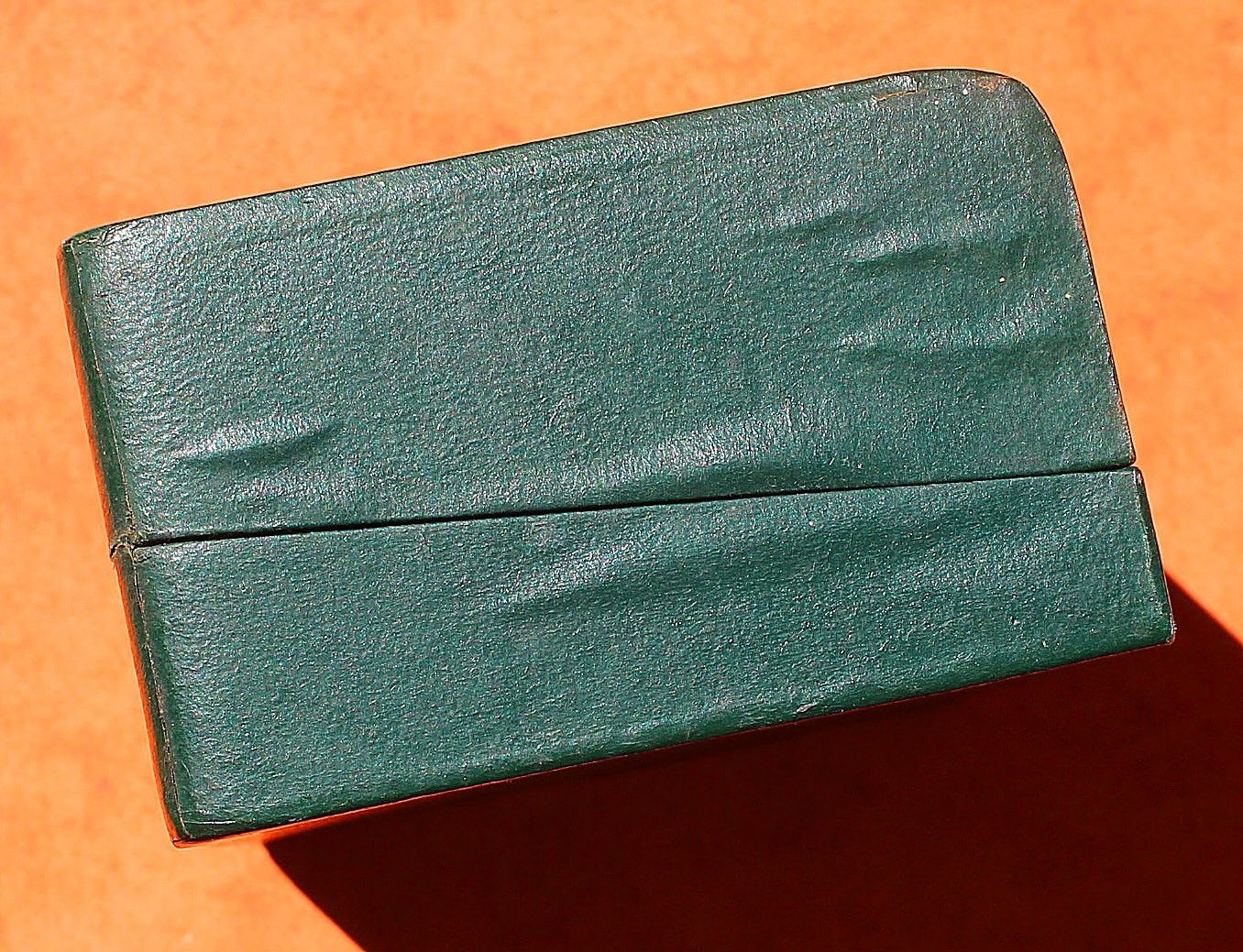 Vintage 60's Rectangle Rolex Green Coffin Box Leatherette Oyster ...
