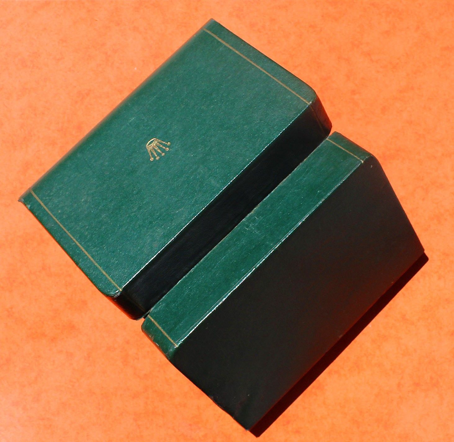 Vintage 60's Rectangle Rolex Green Coffin Box Leatherette Oyster ...