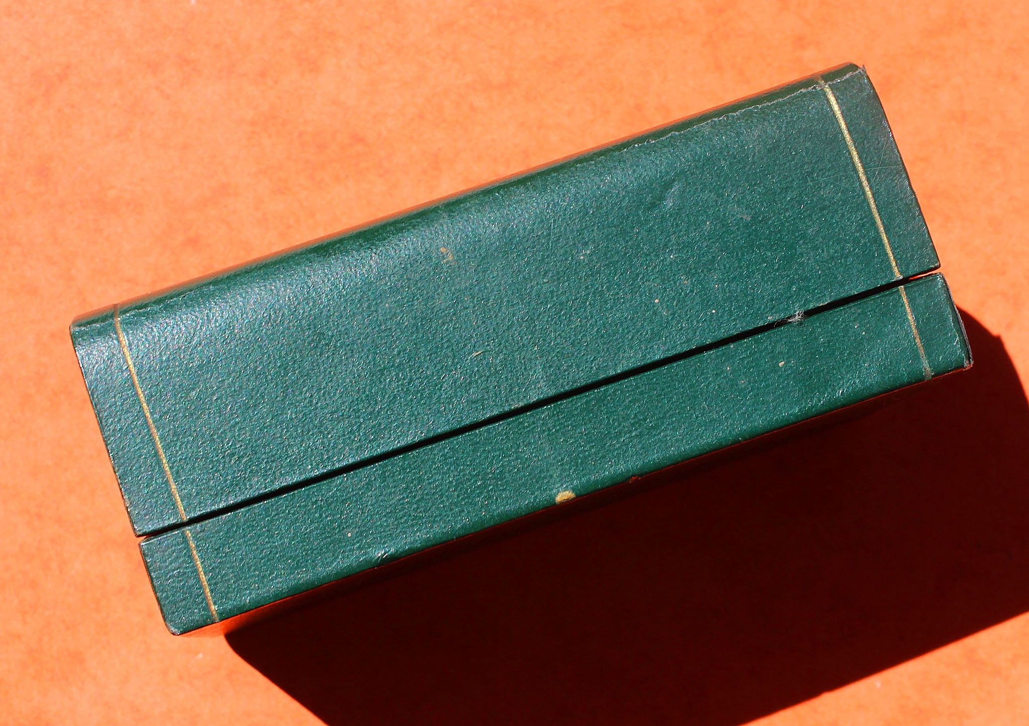 Vintage 60's Rectangle Rolex Green Coffin Box Leatherette Oyster ...
