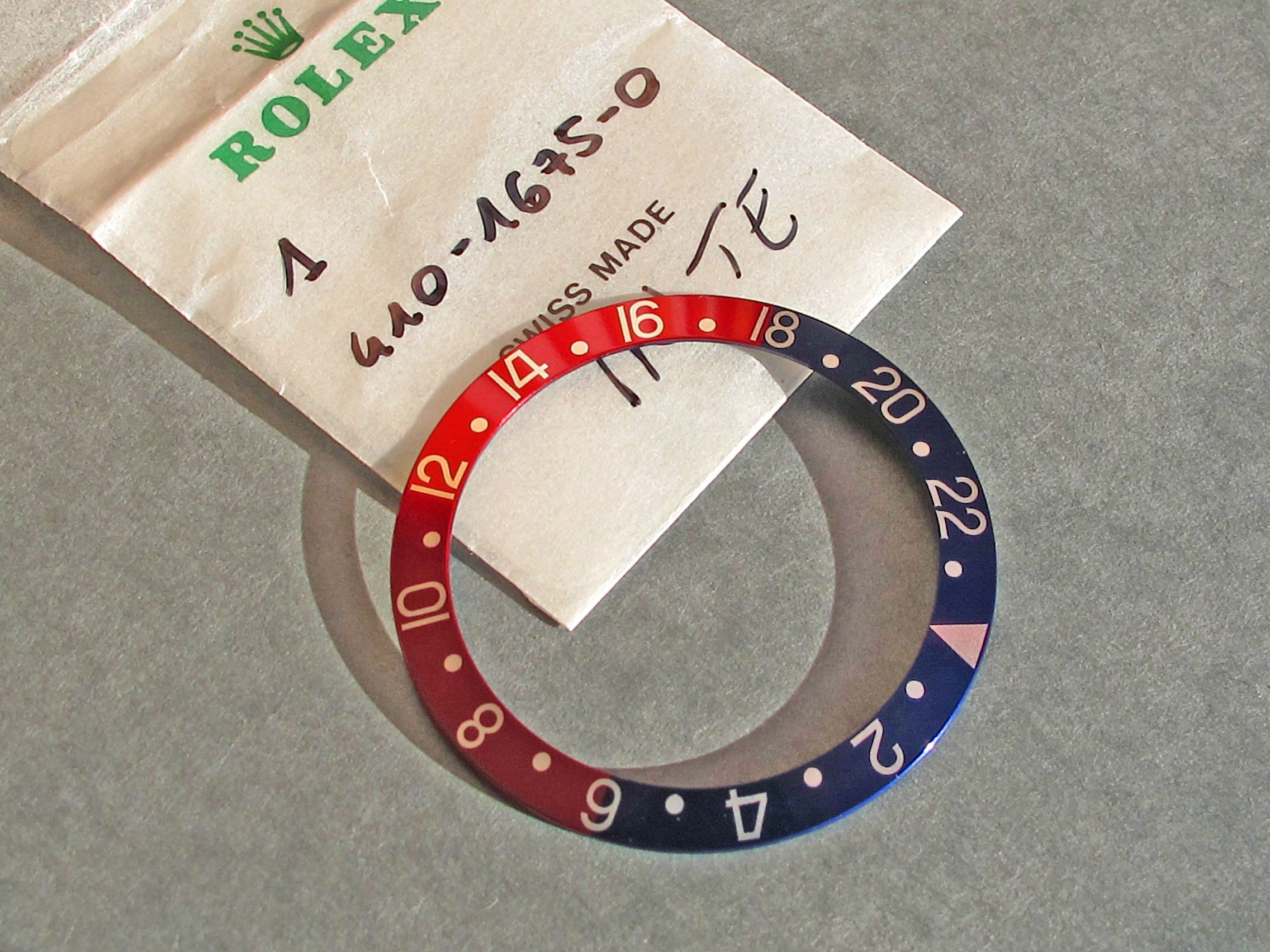 Vintage N.O.S Rolex Factory 1675, 16750 GMT Master Blue/Red PEPSI color ...