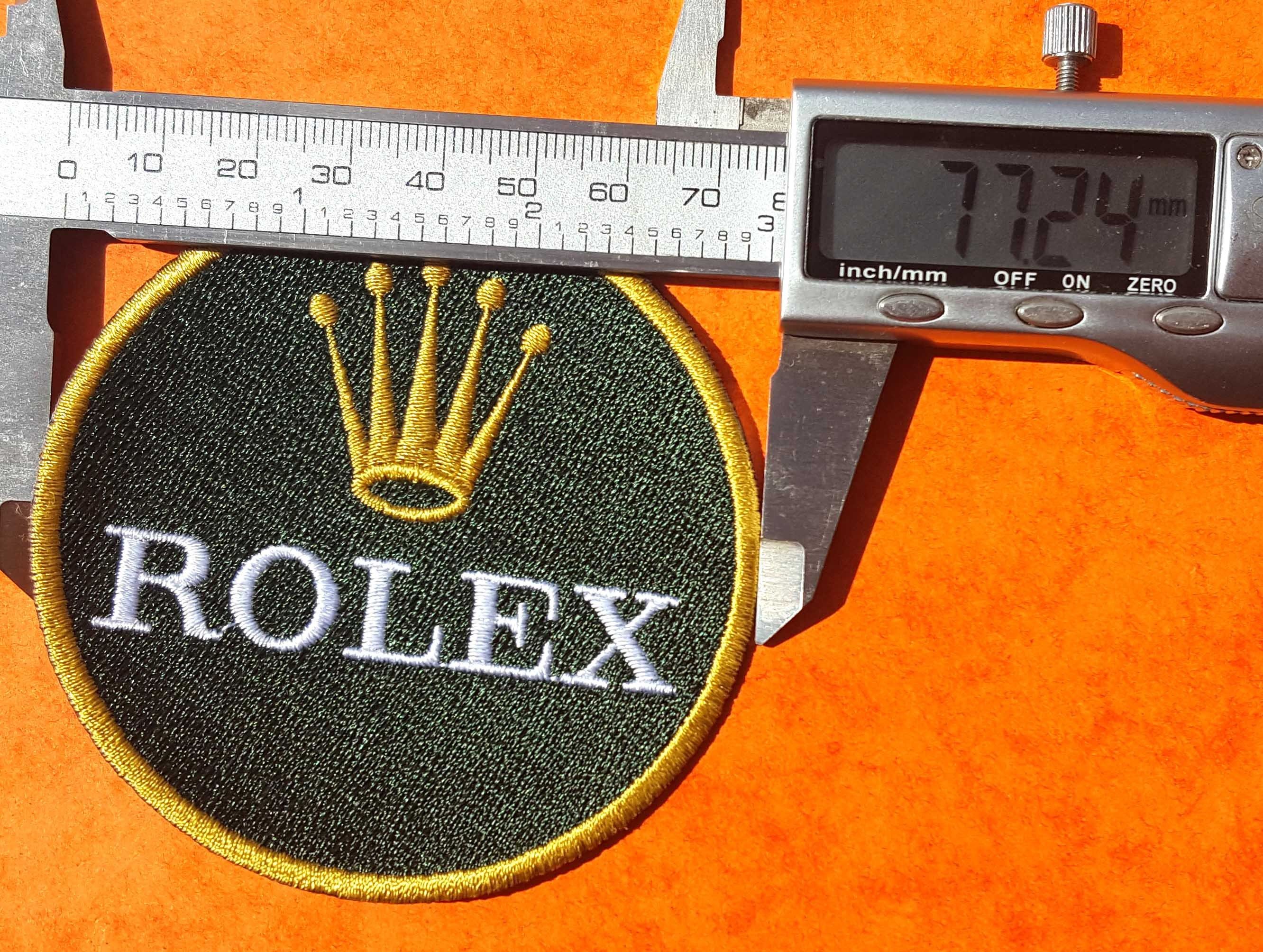 ROLEX LOGO ECUSSON BADGE JACKET CLOTHES VINTAGE WHITE GREEN GOLD UNUSED ...