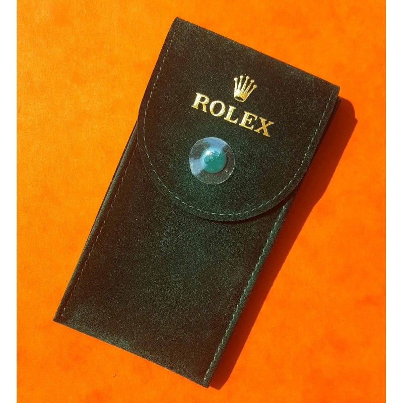 Rolex Original green suede velvet pouch traveler's service holder case ...