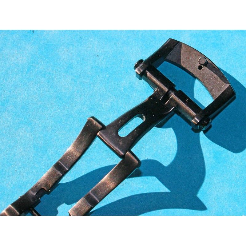 ZENITH Rare PVD or Carbon 18mm Triple Deployant Clasp, Buckle Strap ...