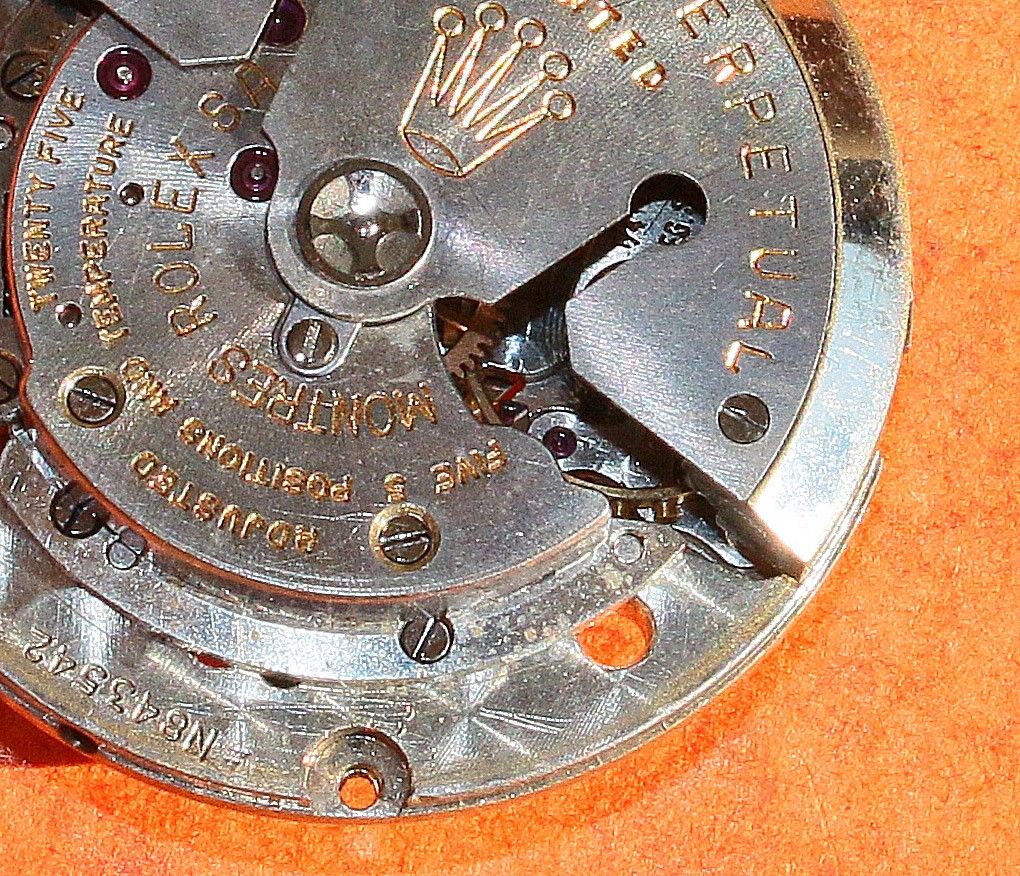 Rolex Rare 1950's Watch Calibre B 1055 Movement 25 Jewels Models 6510 ...
