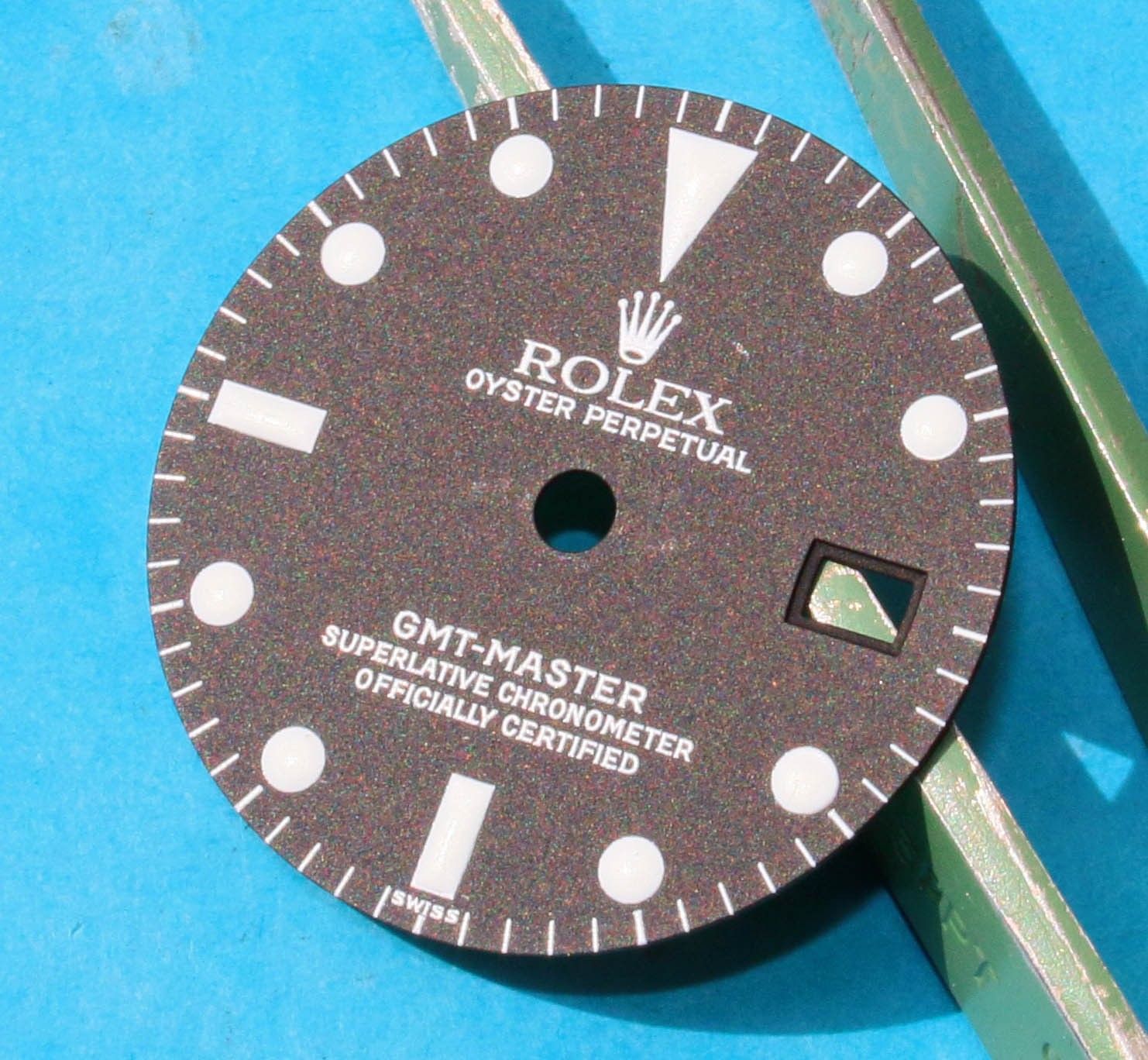 Rolex Vintage Ø27mm GMT-Master Mat Black Luminova Factory watch Dial ...