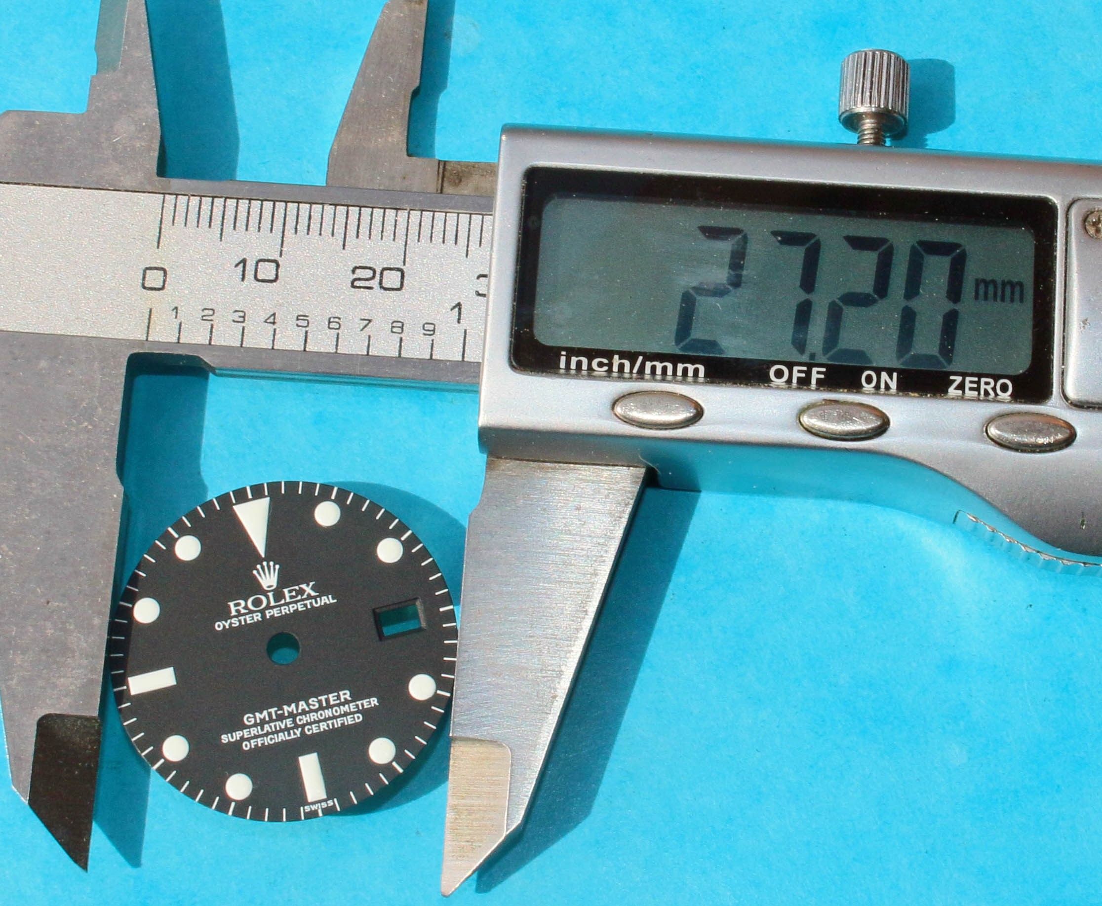 Rolex Vintage Ø27mm GMT-Master Mat Black Luminova Factory watch Dial ...