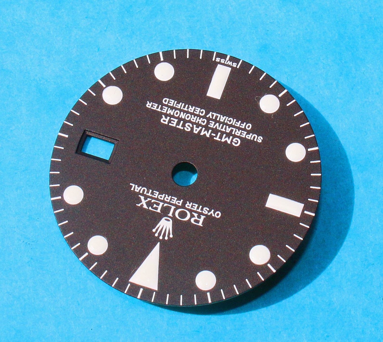 Rolex Vintage Ø27mm GMT-Master Mat Black Luminova Factory watch Dial ...