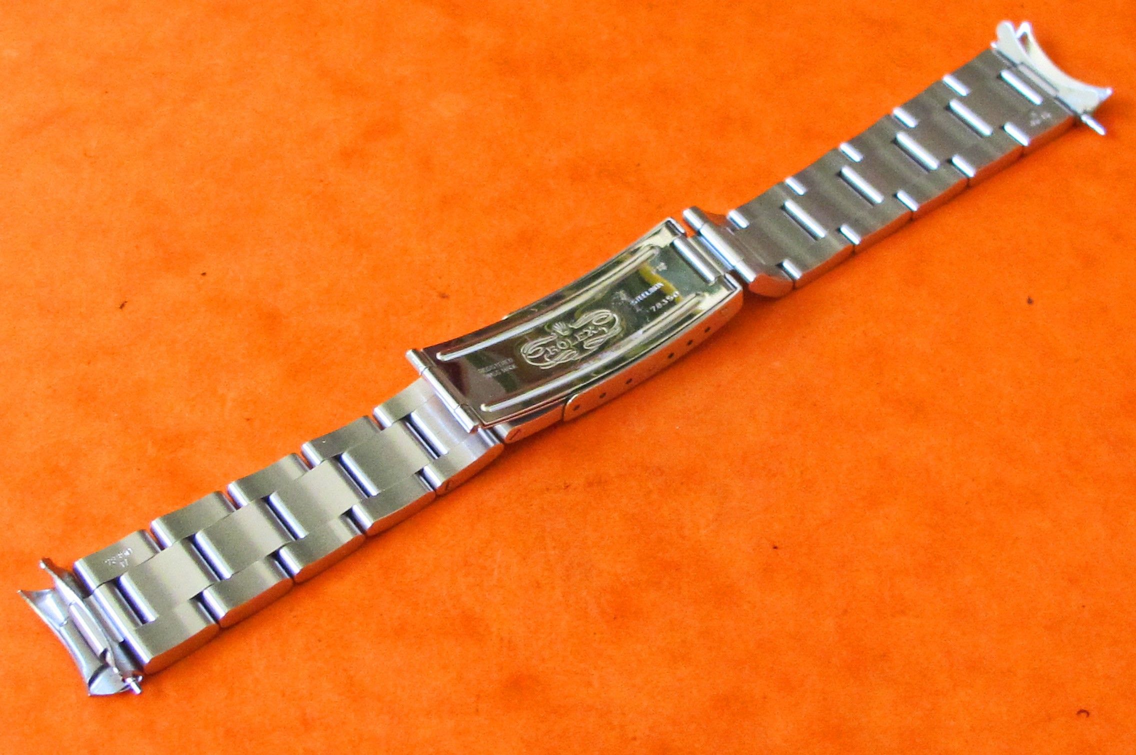 NEW ROLEX MEDIUM SIZE 78350 / 551B 17MM STAINLESS STEEL OYSTER BRACELET ...