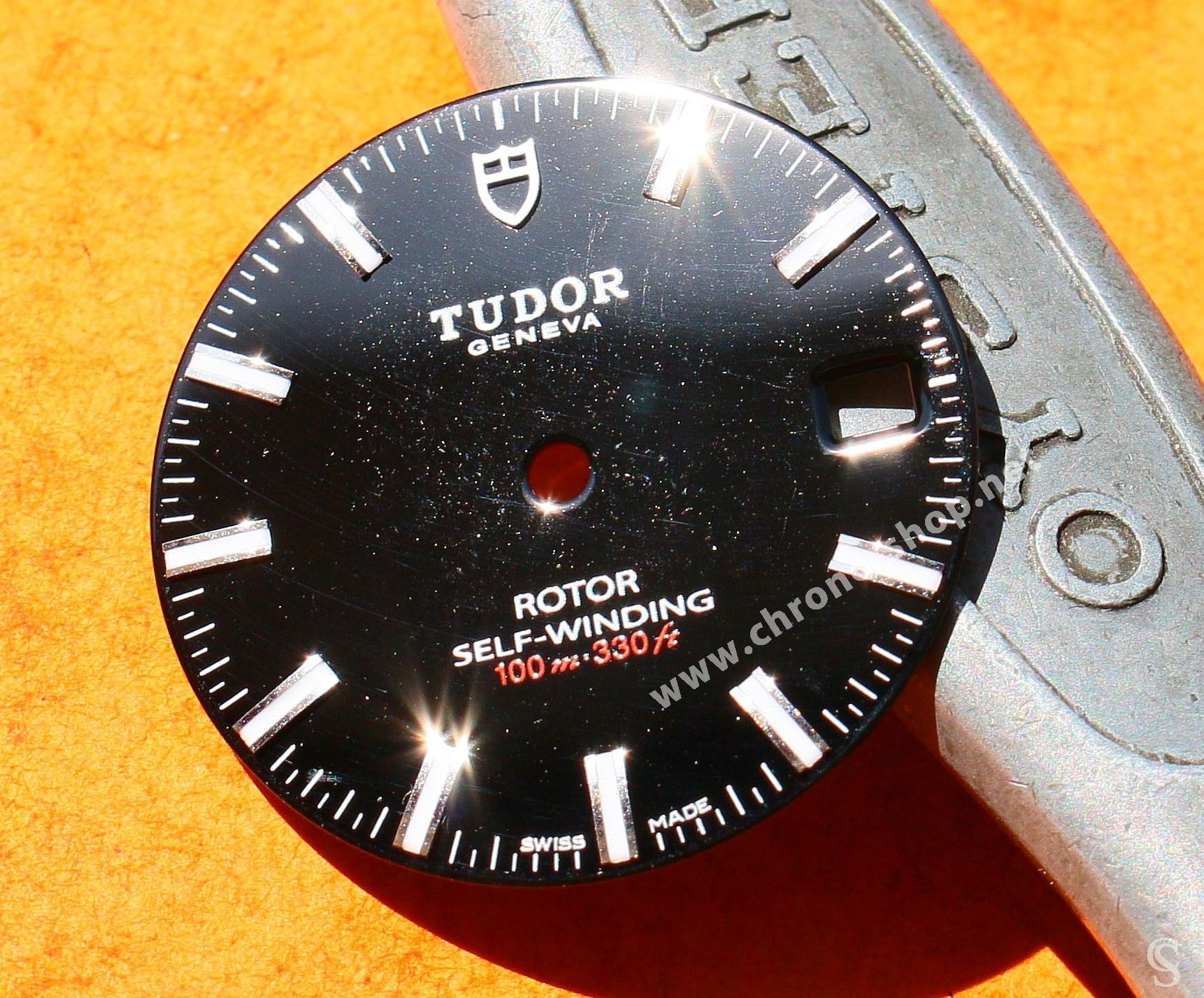 TUDOR horology Genuine & Rare Watch Black dial part CLASSIC DATE Rotor ...