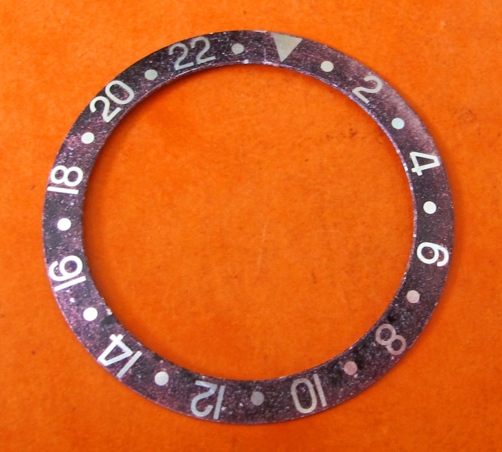 VINTAGE 1675 16750 GMT BLACK BEZEL INSERT NICELY FADED