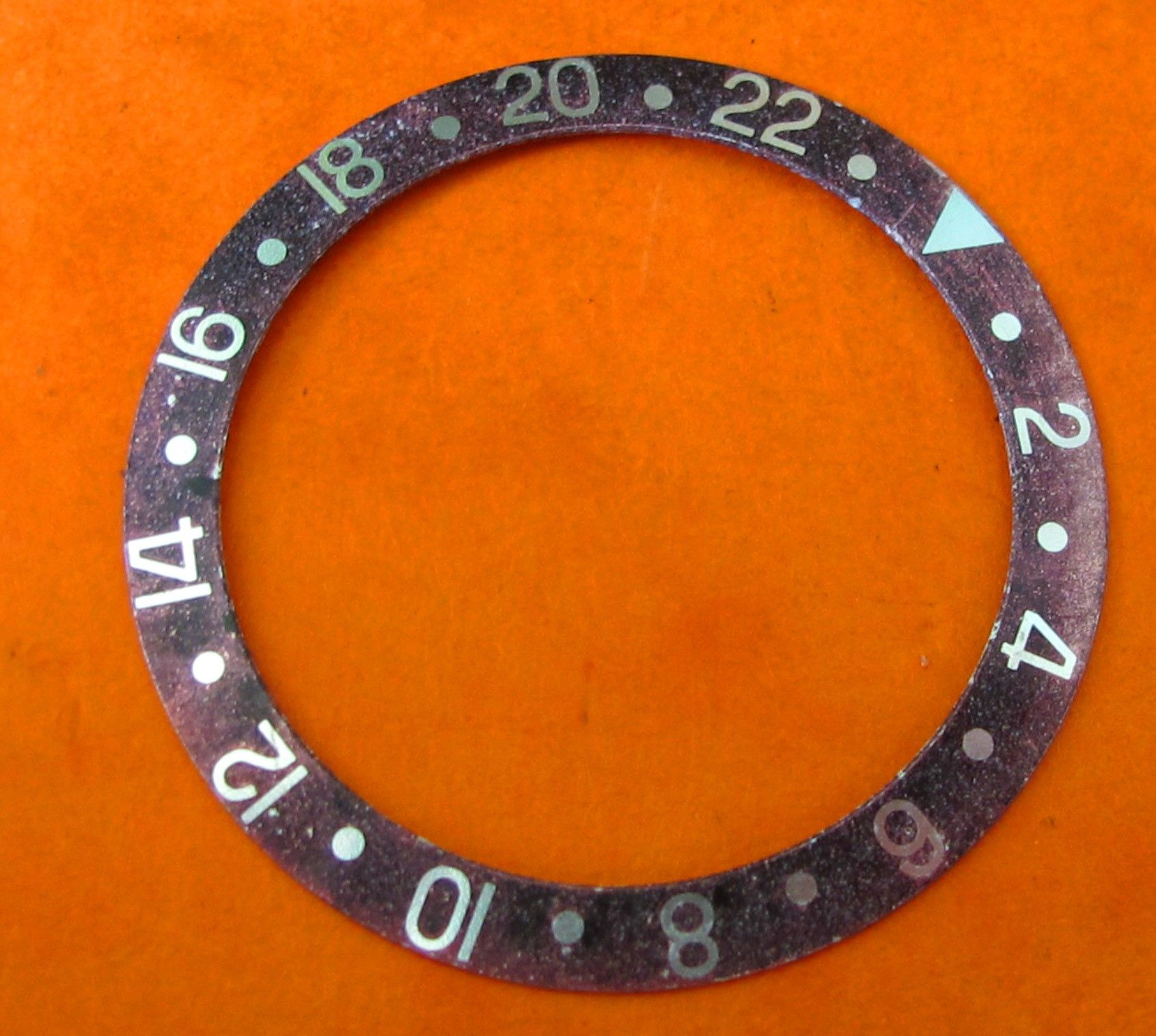 VINTAGE 1675 16750 GMT BLACK BEZEL INSERT NICELY FADED