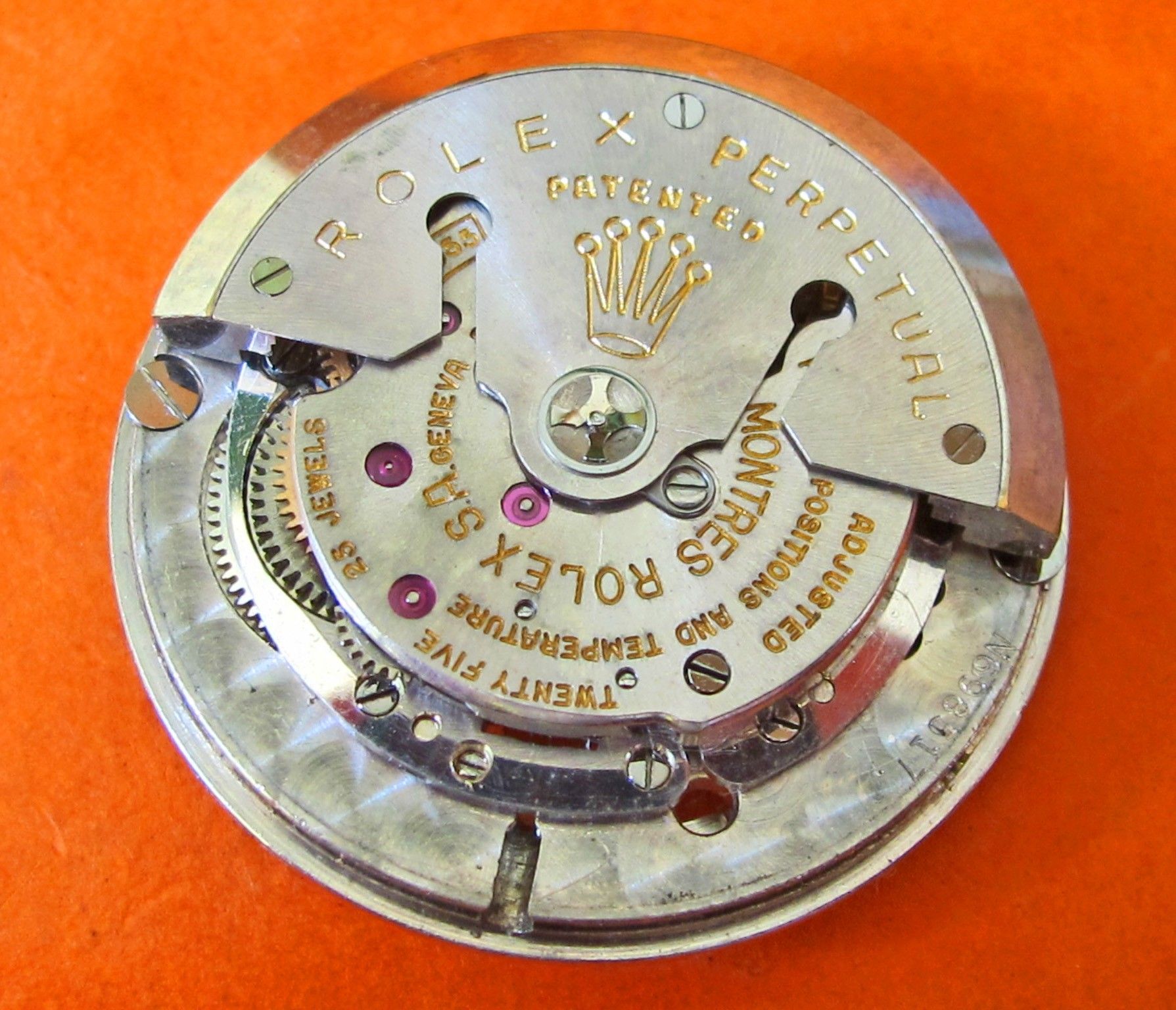 Rare 1950s Rolex Watch Calibre B 1055 Movement 25 Jewels Models: 6510 ...