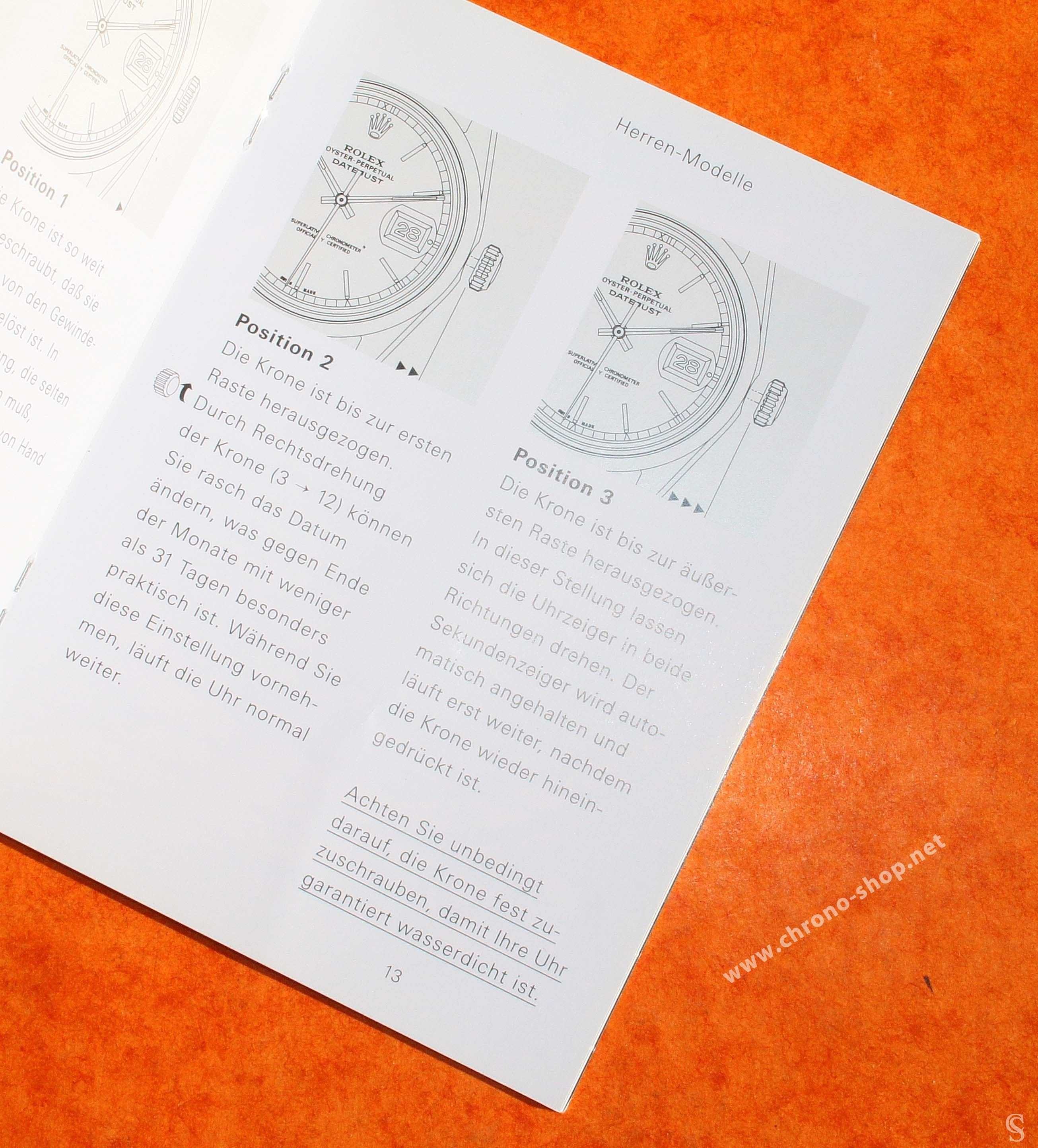 Rolex 2006 Authentic Instructions Manual Booklet Datejust watches ...