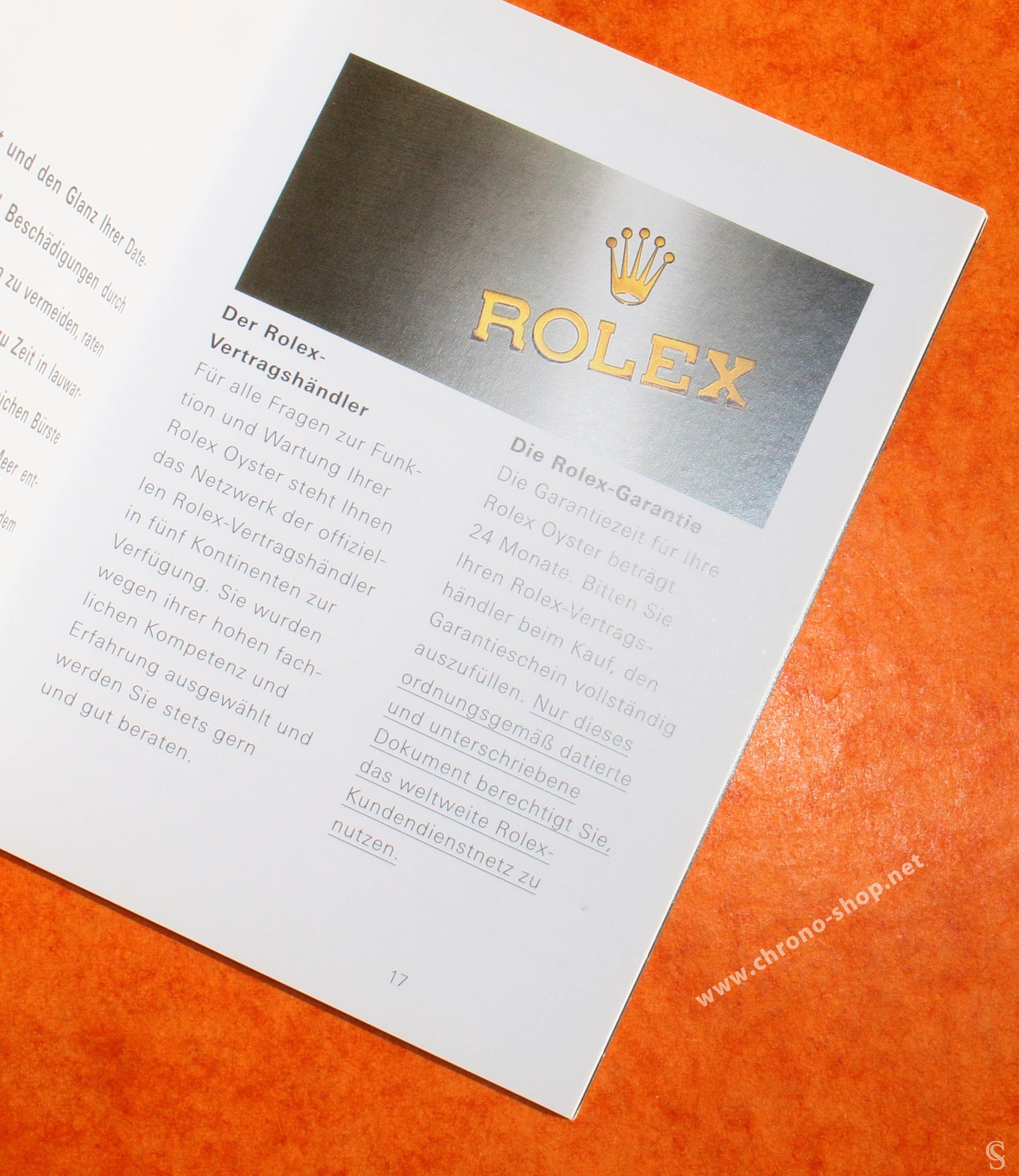 Rolex 2006 Authentic Instructions Manual Booklet Datejust watches ...