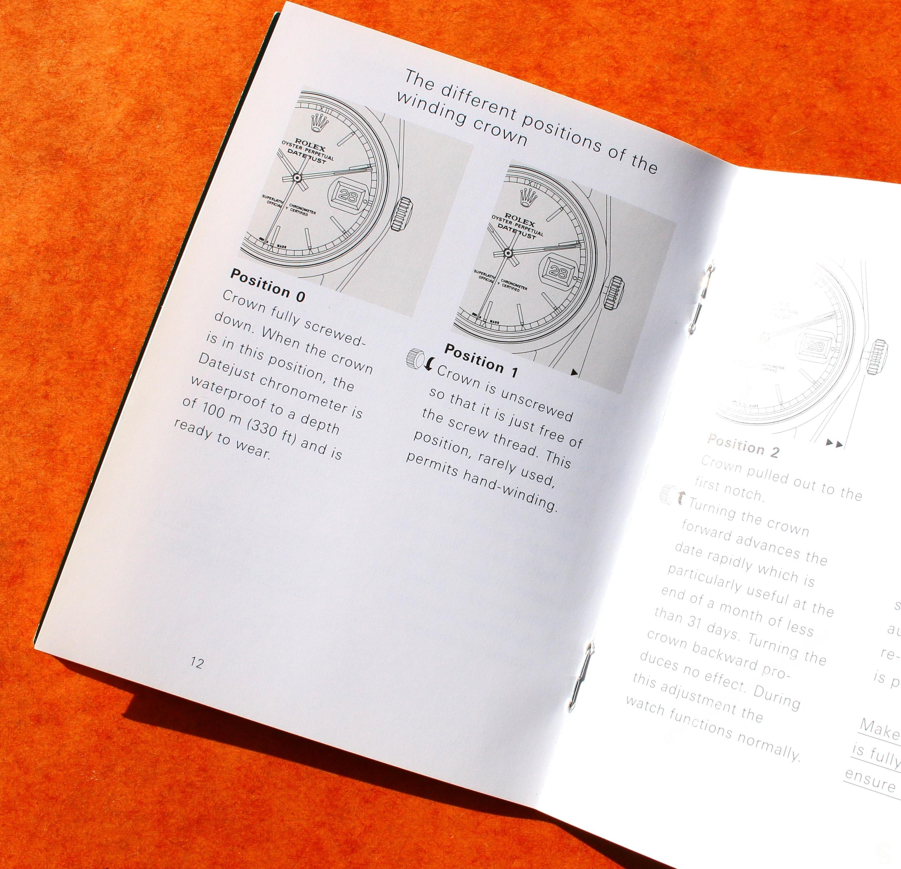 Rolex 2005 Genuine Instructions Manual Booklet Datejust watches in ...