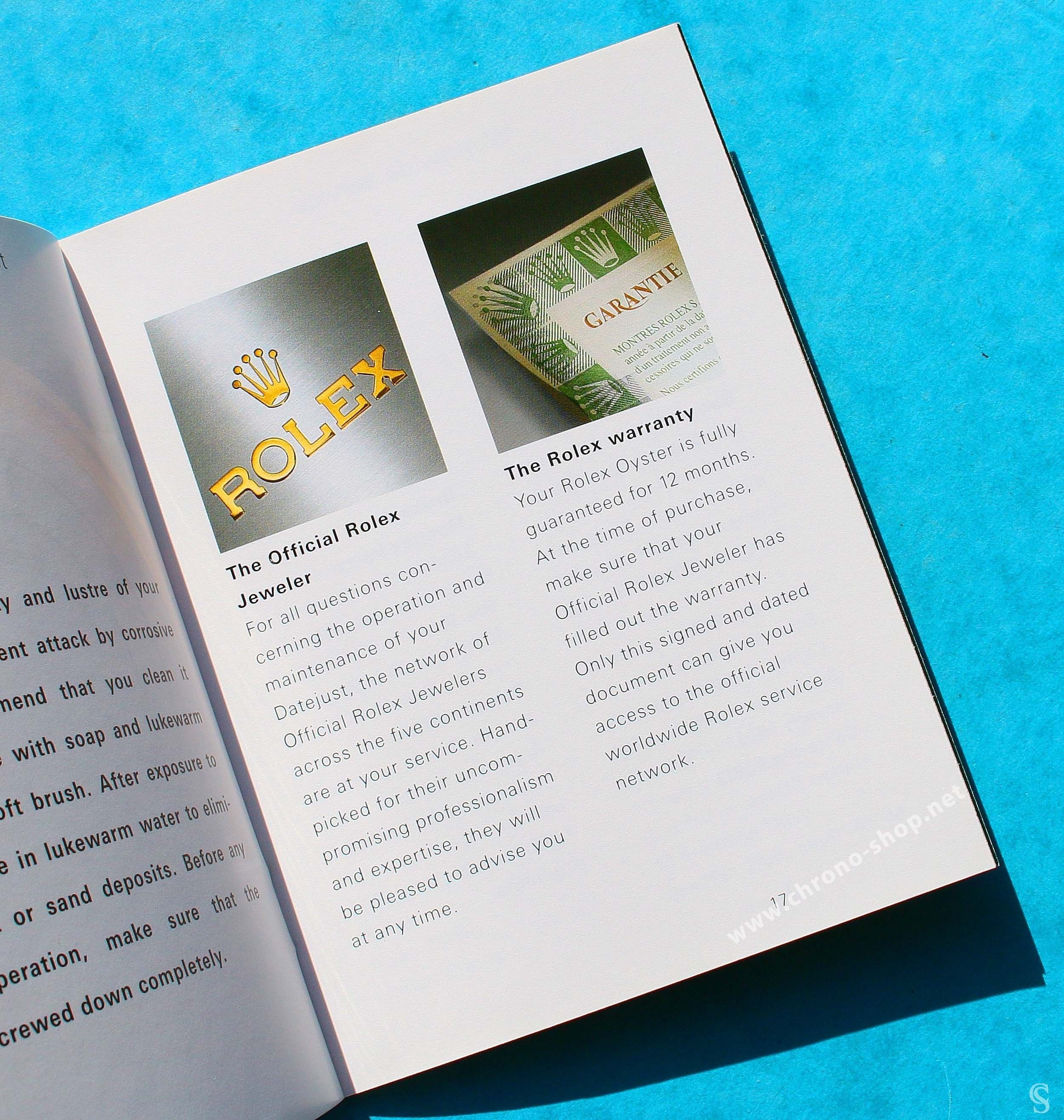 Rolex 2001 Genuine Instructions Manual Booklet Datejust watches in ...