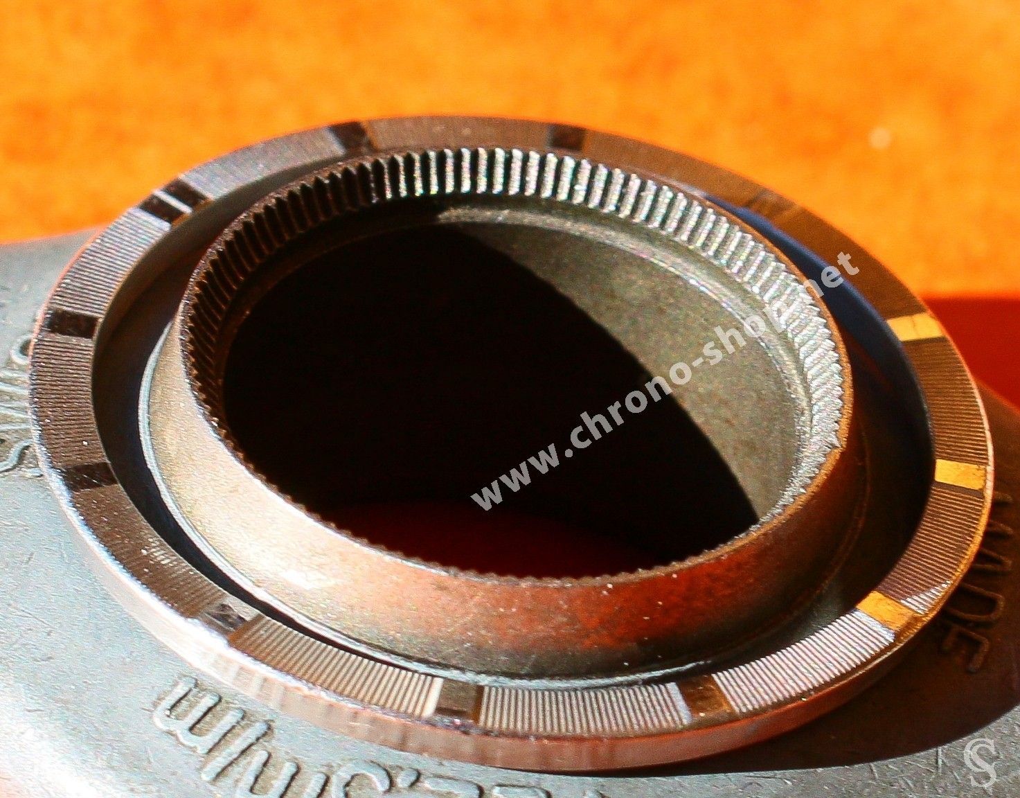 Rolex original & Rare SSteel Engine Turned Watch Bezel Airking ...