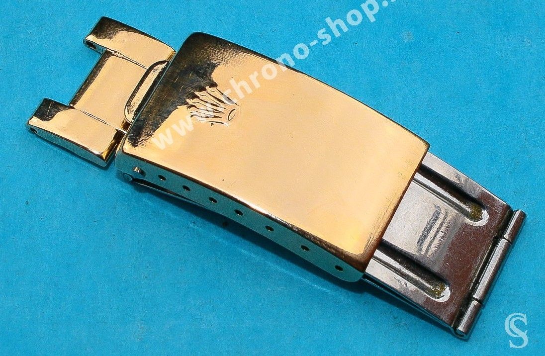 Rolex Rare Folding Clasp Buckle Gold Electro Plated Yellow gold Oyster ...