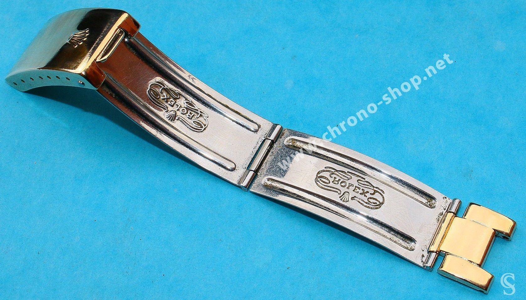 Rolex Rare Folding Clasp Buckle Gold Electro Plated Yellow gold Oyster ...