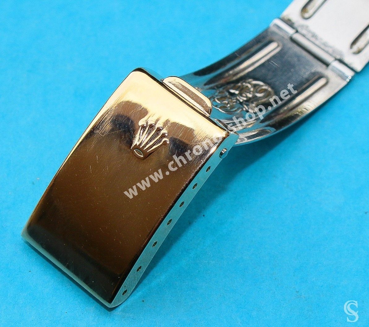 Rolex Rare Folding Clasp Buckle Gold Electro Plated Yellow gold Oyster ...