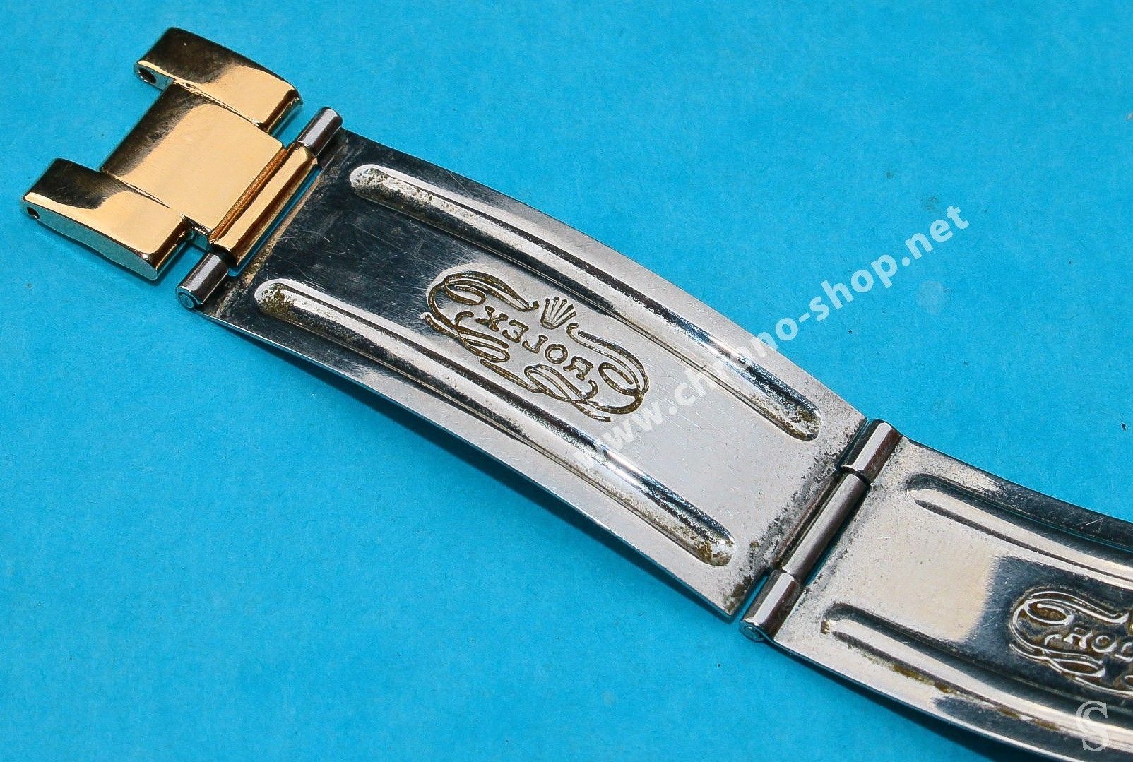 Rolex Rare Folding Clasp Buckle Gold Electro Plated Yellow gold Oyster ...