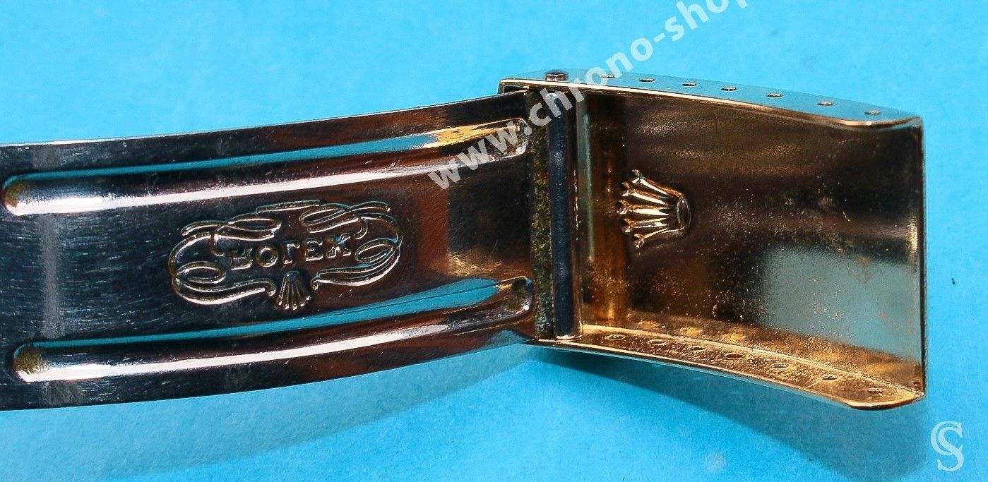 Rolex Rare Folding Clasp Buckle Gold Electro Plated Yellow gold Oyster ...
