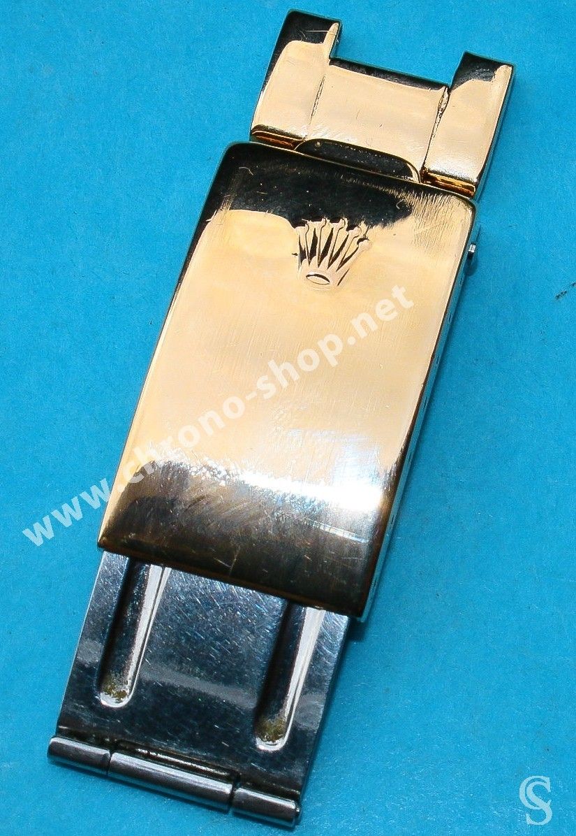 Rolex Rare Folding Clasp Buckle Gold Electro Plated Yellow gold Oyster ...