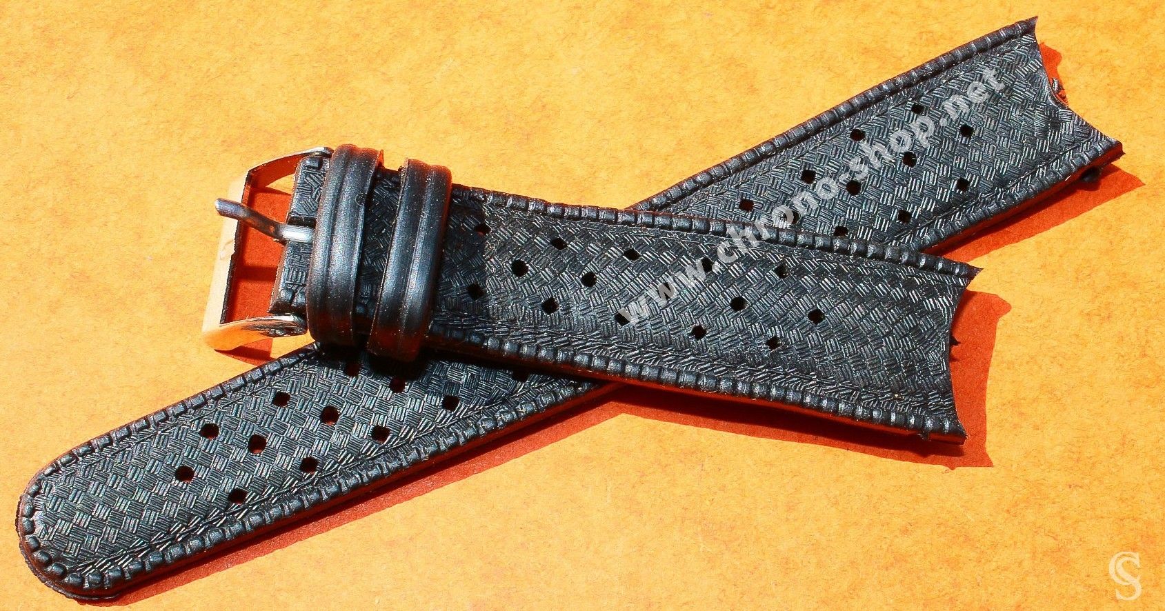 Genuine 70's 19mm Tropic Swiss dive watch strap bracelet curved ends ...