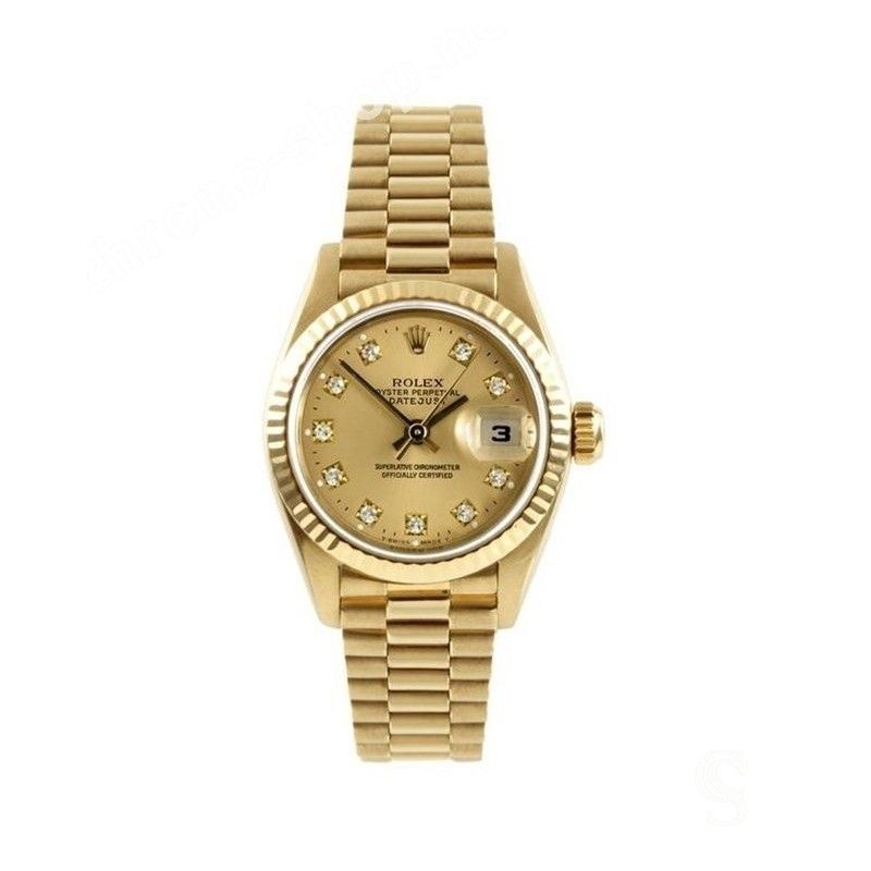 ROLEX OEM USED LADIES DATEJUST 69173, 69178 MOVEMENT 2035 YELLOW GOLD ...