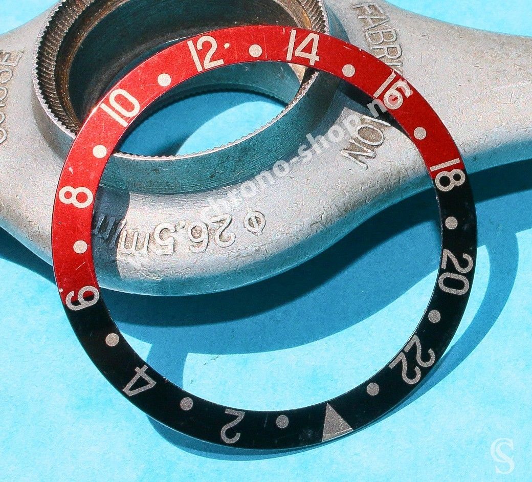 Rolex Graduated 24H bezel watch Insert Red & black GMT Master II 16710 ...